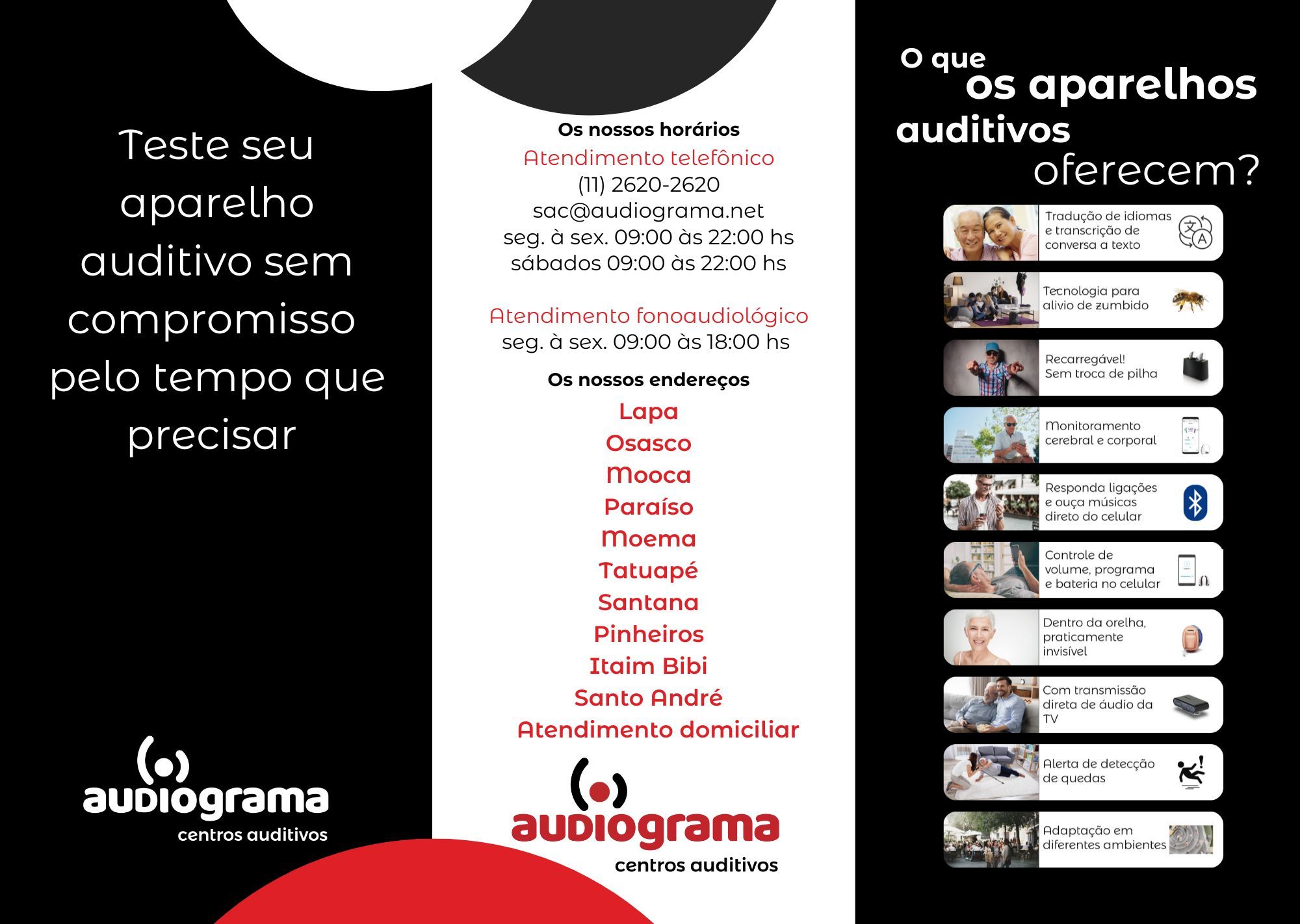 Folders e Informativos | Audiograma Centros Auditivos